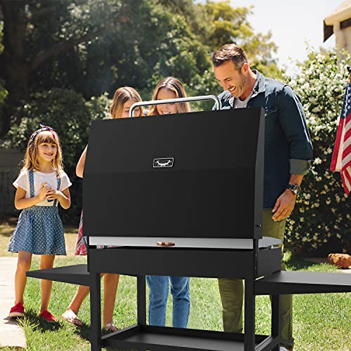 Upgrade Cover Hinged Lid w/Thermometer for Blackstone 36 Inch Griddle 1836 1554 1565 1825 1866 and More, Griddle Grill Hard Cover Flat Top Lid Compatible with 36" Blackstone Griddle Lid