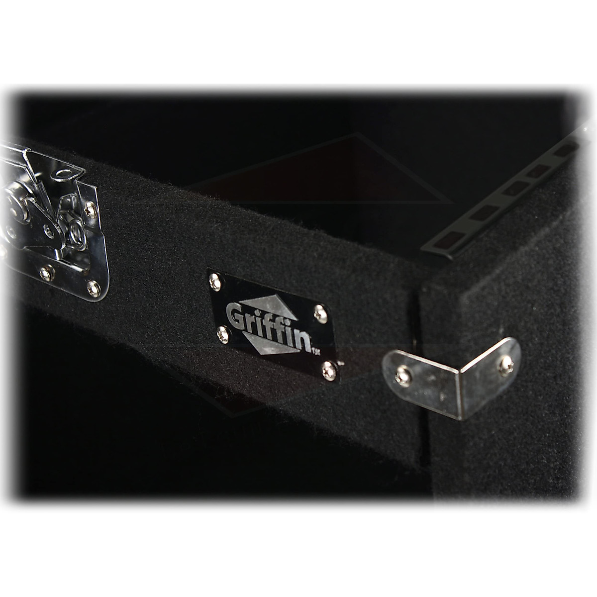 Griffin Ultimate Rackmount Studio Mixer Flight Road Case 25U Mount Space Pro-Audio Amp Cabinet Travel Trunk For Music Gear Recording Equipment | Portable DJ Sound Booth Rack Stand Carpet PA Cart