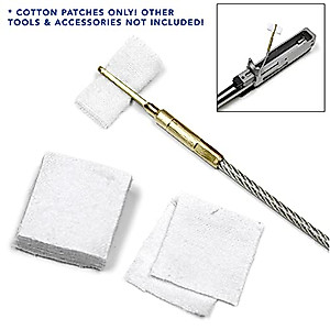 Cotton 2-1/4" Gun Cleaning Patches 9mm .357 .38 .40 .45 Caliber Pistol Rifle (500 Pieces)