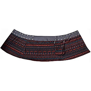 Gheri Floral Short Popper Removable Pocket Reversible Cotton Skirt B