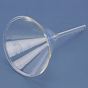 Labasics 2-Pack Glass Heavy Wall Funnel Borosilicate Glass Funnel, Short Stem 120 mm Diameter, 120 mm Stem Length