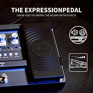 FLAMMA FX100 Guitar Multi-effects Pedal with 55 Amp Models 151 Built-in Effects 80' Looper 40 Drum Machine 10 3rd Party IR Slots Headphone OTG for Home Practice Performance Live Streaming