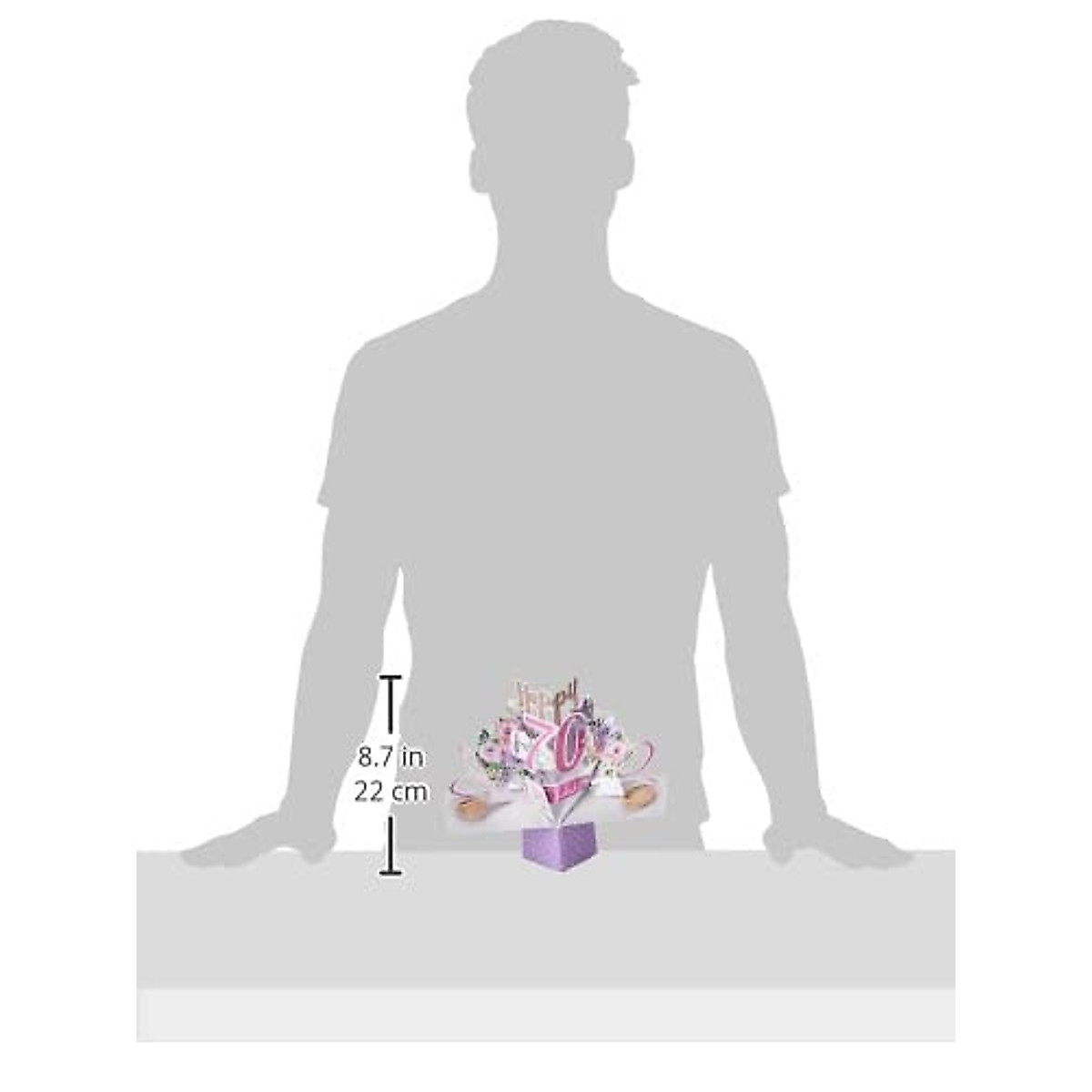 Happy 70th Birthday Pop-Up Greeting Card Original Second Nature 3D Pop Up Cards