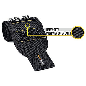 Magnetic Wristband - Stocking Stuffers for Men - Wrist Magnet for Holding Tools, Screws, Nails, Bolts, Drilling Bits. Christmas Gift for Dad, Husband, Son. Unique Gift and Stocking Stuffer Idea