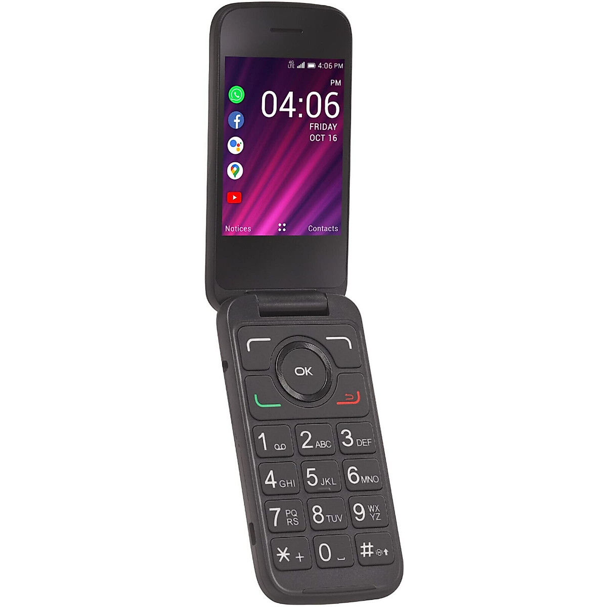 TCL Go Flip 2 4058G 8GB Factory Unlocked 4G LTE GSM Smart Flip Phone (Renewed)