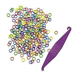 5/16 Inch Orthodontic Elastic Rubber Bands, 100 Pack, Neon, Heavy 4.5 Ounce Small Rubberbands Dreadlocks Hair Braids Fix Tooth Gap, Free Elastic Placer for Braces