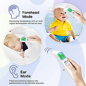 GoodBaby Touchless Thermometer for Adults,Forehead and Ear Thermometer for Fever,Infrared Magnetic Thermometer for Baby Kids Adults Surface and Room