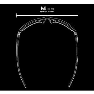 TOROE Eyewear FIELD Wrap Around Sport Sunglasses With Polycarbonate Polarized Lenses, Lightweight TR90 Frame (Gloss Black | White Emblem, Black (C4))