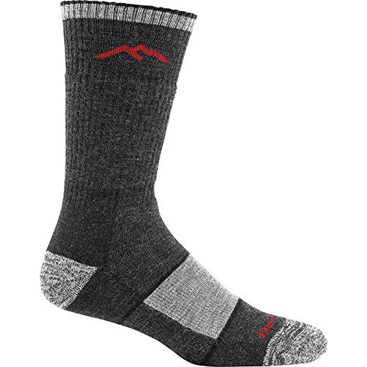 Darn Tough Men's Hiker Book Sock Full Cushion (Style 1405) Merino Wool, Black (Large 10-12) - 6 Pack