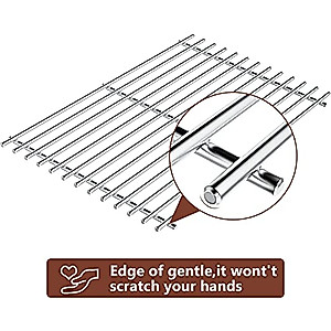 QuliMetal 7620 17.5 Inches Flavor Bars, 7622 Heat Deflector and 7528 Cooking Grates for Weber Genesis 300 Grill with Front Control Knobs