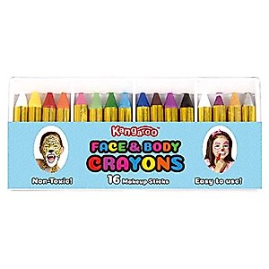 16-Makeup Sticks Face Painting Kit for Kids I Face Painting Kit Professional Makeup Set I Body Paints for Adults & Toddlers Markers Set I Perfect Body Makeup Washable Paint for Birthday Girls & Boys
