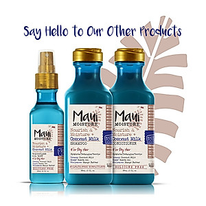 OGX Nourish & Moisture + Coconut Milk Weightless Oil Mist, Leave-In Spray Treatment to Help Defrizz, Hydrate & Replenish Curly Hair, Vegan, Silicone & Paraben-Free, 4.2 fl oz