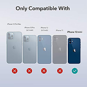 ESR Cloud Series Designed for iPhone Mini Case, Liquid Silicone Rubber Case [Comfortable Grip] [Screen & Camera Protection] [Velvety-Soft Lining] [Shock-Absorbing] for iPhone 2020, 5.4" ?Black