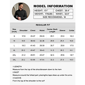 COOFANDY Men Button Down Long Sleeve Shirts Regular Fit Suit Shirt Business Dress Shirts Men Khaki