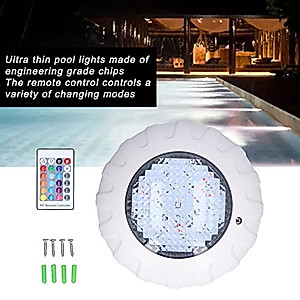 COAECJ LED Pool Lights with Remote, 108 Lamp Beads, IP68 Waterproof, Engineering Grade Chips, RGB Colorful Energy Saving Pool Lamp for Pond, Garden, Party