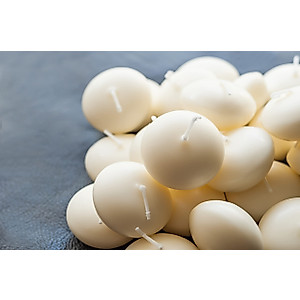 24 Pcs Floating Candles - 5 Hours Burning, Unscented Flameless Dripless Floating Candles | Centerpieces for Weddings, Special Occasions and Home Decorations 1.7 Inch (White 24 Pcs)