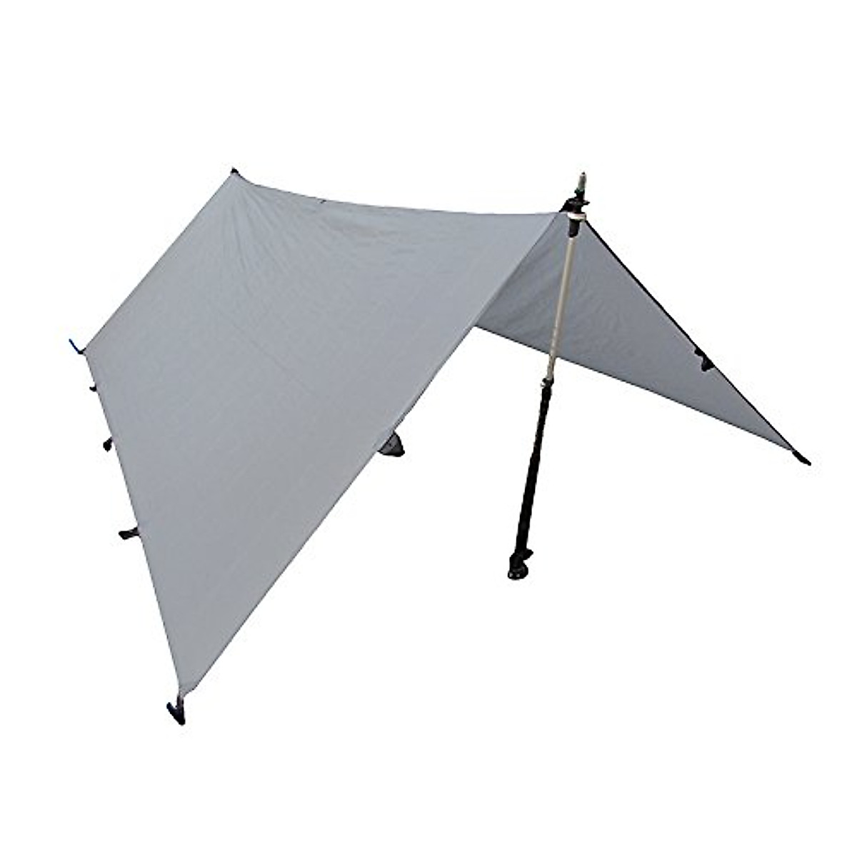 LiteOutdoors Silnylon Tarp - 13.9 Oz. - Ultralight Backpacking Tarp or Hammock Tarp (Grey, 10' x 10')