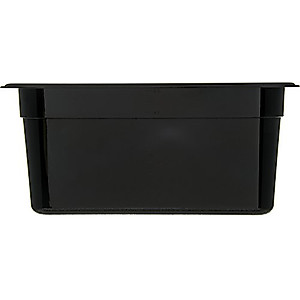 Carlisle FoodService Products Plastic Food Pan 1/3 Size 6 Inches Deep Black