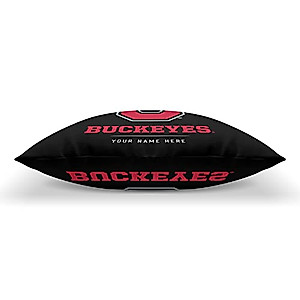 Ohio State Buckeyes Block Throw Pillow | Personalized | Custom
