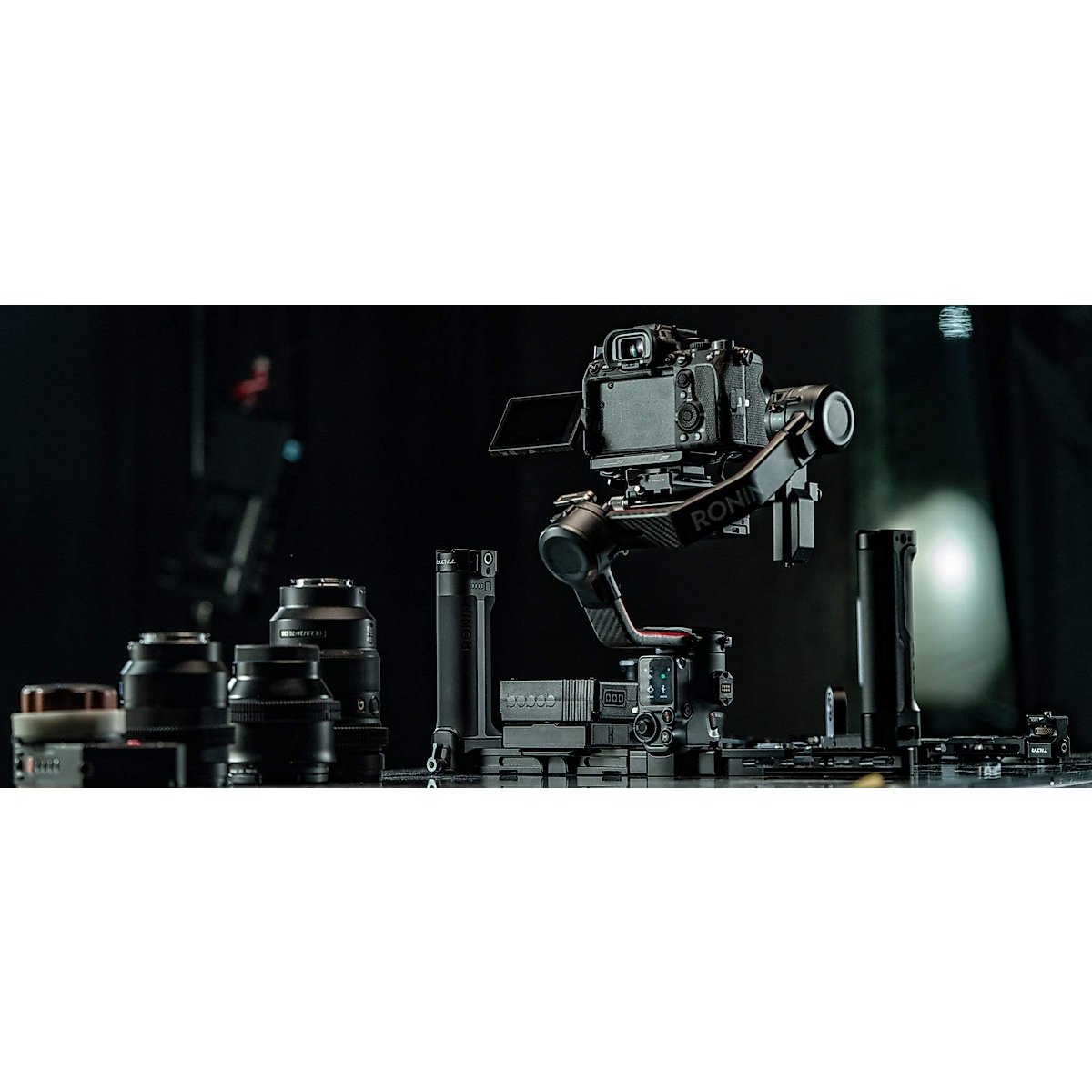 Tilta Dual Handle Power Supply Bracket Compatible with DJI RS4 PRO / RS4 / RS3 PRO | Power Supply Bracket and Operating Handle Included | TGA-DHB
