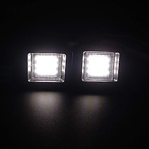 Xinctai 2PCS LED License Plate Light Lamp for 2015 2016 2017 2018 2019 2020 2021 Ford F150, 2017- up Ford Raptor Trucks, Clear Lens, Super White 6000K LED Lights