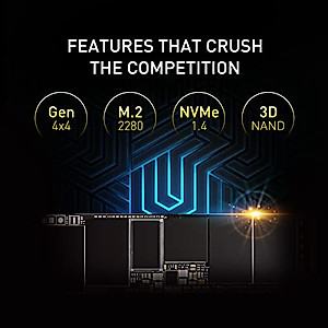 Silicon Power 2TB XS70 Nvme PCIe Gen4 M.2 2280 Internal Gaming SSD W/R Up to 7,300 MB/6,800/s, w/DRAM Cache (SP02KGBP44XS7005)