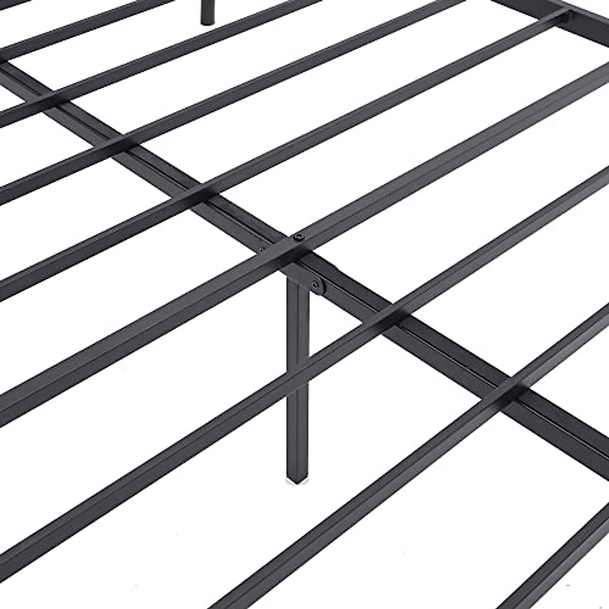 VECELO Metal Platform Bed Frame Full Size with Headboard and Footboard, 12'' Under-Bed Storage & Strong Slats Support, No Box Spring Needed