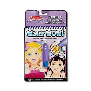 Melissa & Doug On the Go Water Wow! Reusable Water-Reveal Activity Pad - Makeup and Manicures - FSC Certified