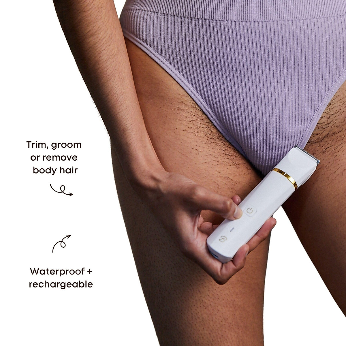 Bushbalm Bikini Trimmer - Electric Shaver Body Hair Razor for Women, Waterproof, Cordless Shaver for Sensitive Areas, Close Grooming for Bikini, Underarms, and Legs – Francesca Trimmer