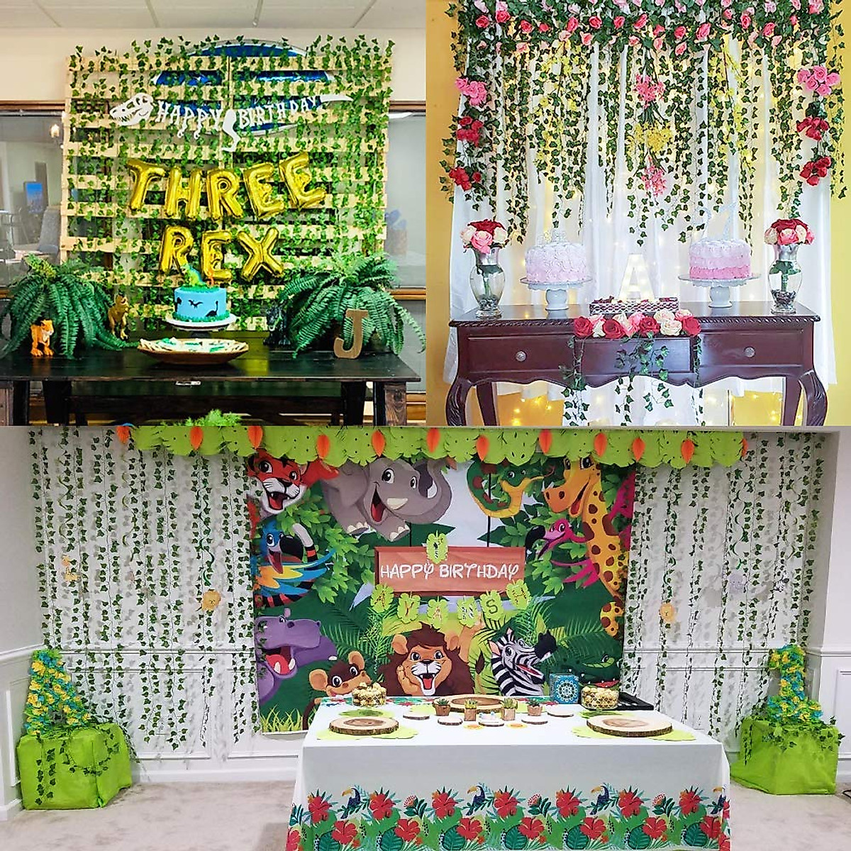 JPSOR 24pcs Fake Vines Fake Ivy Leaves Artificial Ivy, Ivy Garland Greenery Vines for Bedroom Decor Aesthetic Silk Ivy Vines for Room Wall Home Decoration