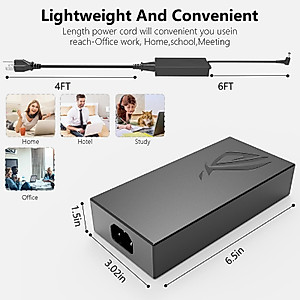 240W Zephyrus Charger ADP-240EB B Fit for Original ASUS ROG Zephyrus S15 S17 M15 M16 G14 G15 (2022 2023 2024) Gaming Laptop