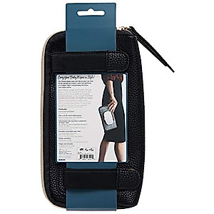 Itzy Ritzy Travel Wipes Case – Portable, Refillable Wipes Pouch Includes Removable Clips for Car Visor or Seat Back; Wipes Holder Perfect Diaper Bag & Travel - Holds Up to 64 Wipes (Coffee & Cream)