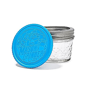 2 Piece Herb Grinder with Holes by Mason Grinder - Small Mouth - Fits on Regular Mason Jars (Jar Not Included)