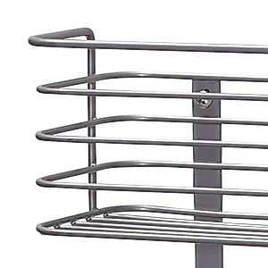 Household Essentials 1228-1 Double Basket Door Mount Cabinet Organizer | Mounts to Solid Cabinet Doors or Wall