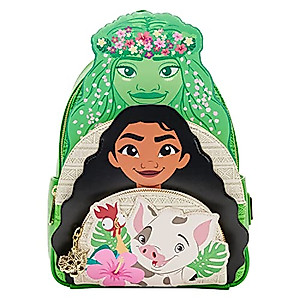 Loungefly Disney Moana & Friends Trio Womens Double Strap Shoulder Bag Mini Backpack Purse