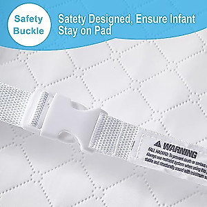 Mecc Ecoh Diaper Changing Pad with Liners - Comfortable & Protective Changing Table Pad with Waterproof Surface & Non-Skid Bottom, 16"x32"
