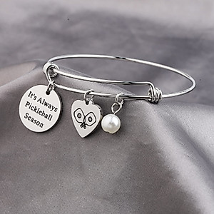 Zuo Bao Pickleball Lover Gift Pickleball Player Bracelet It's Always Pickleball Season Jewelry Gift For Pickleball Coach (It's Always Pickleball Season)