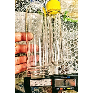 1UA Bottle Extra Large Preform 3x6.75oz and Regular 3x1.5oz (6pcs) Baby Soda Test Tubes Rugged Clear Plastic Geocache Waterproof Storage Science Experiment Container Electronics GPS Housing Unit IoT