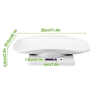 Digital Pet Scale, Animal Scales Platform Accurately Baby Weighing Tray Mini Precision Gram Weight Balance Multifunction LED Weights Tool Blue Backlight for Kitten Puppy Hamster Little Bird Toddler