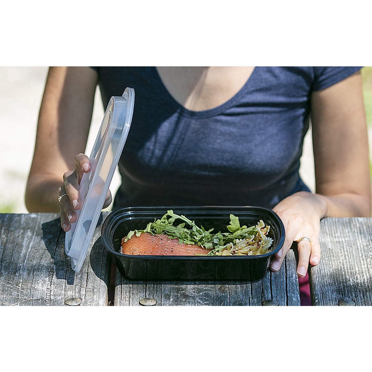 Meal Prep Container Reusable with Lids [25 Set] 28oz Ideal- Food Prep Containers, Food Storage Bento Box, Portion Control | Stackable | Microwave | Dishwasher | Freezer Safe