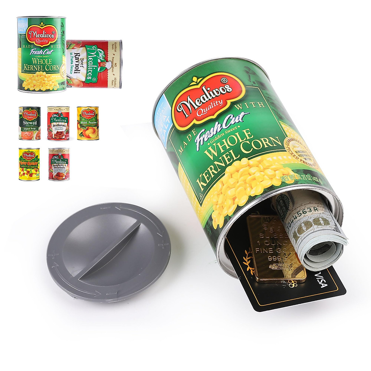 Fake Whole Kernel Corn Can Safes Diversion Secret Stash Safes