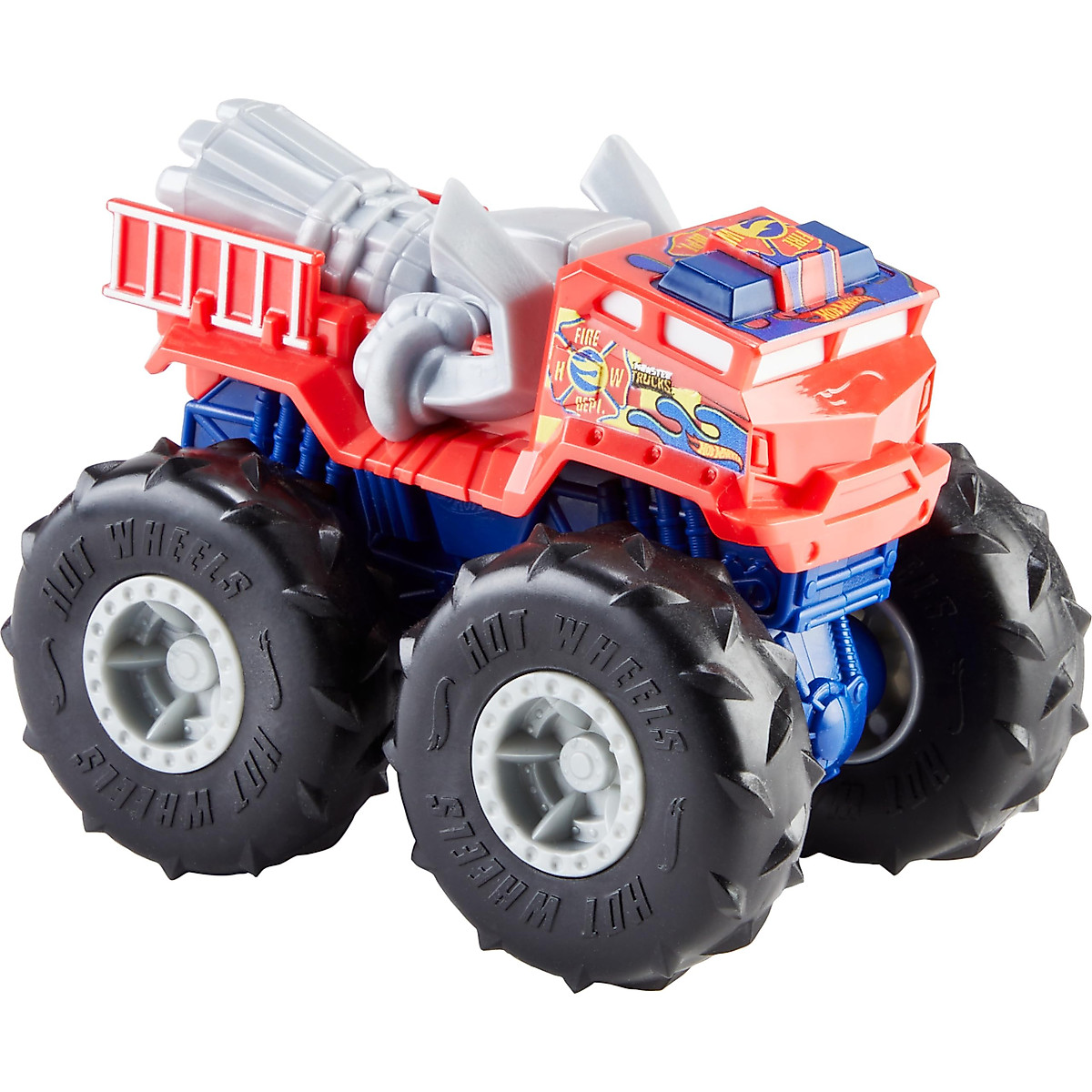 Hot Wheels Monster Trucks Twisted Tredz Vehicles, Creature-Themed 1:43 Scale Toy Truck with Pull-Back Motor & Giant Wheels, Gift for Kids Ages 3 Years Old & Up