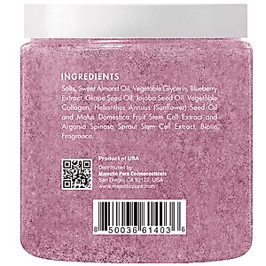 MAJESTIC PURE Blueberry Body Scrub, with Collagen, Stem Cell & Biotin - Exfoliating Body Scrub to Exfoliate, Smooth & Moisturize Skin - Deep Cleansing & Hydrating, Skin Care for Men and Women - 10 oz