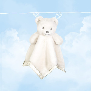 BEILIMU Bear Security Blanket Soft Baby Lovey Fluffy Blanket Unisex Lovie Snuggle Toy Baby Bear Stuffed Gift for Newborn, Boys and Girls, 14 Inch