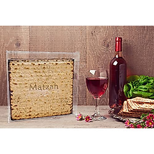 Rite Lite Passover Acrylic Flip Top Matzah Box Decor For Pesach/ Pesach Seder (1 Pack)