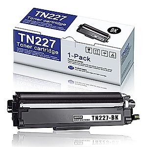 1-Pack Black Compatible TN227 TN-227 Toner Cartridge Replacement for Brother HL-3210CW 3230CDW 3270CDW 3230CDN 3290CDW DCP-L3510CDW L3550CDW MFC-L3770CDW L3710CW L3750CDW L3730CDW Printer Toner