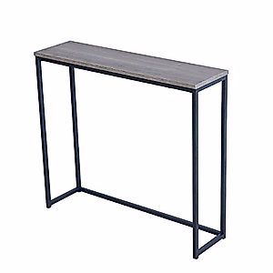 roomfitters 36" Rustic Console Table, Modern Sofa Table for Entryway Hallway Foyer, Display Shelf for Living Room, Multipurpose Rectangular Modern Cabinet Table Hall Furniture, Grey Oak