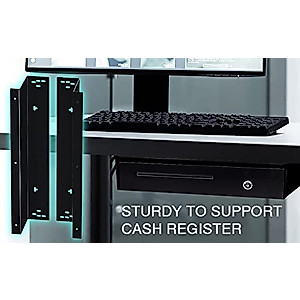 Skywin Cash Drawer Under Counter Mounting Brackets - Heavy Duty Steel Mounting Brackets for Installation of 16" Cash Registers Drawer Under The Counter (1)