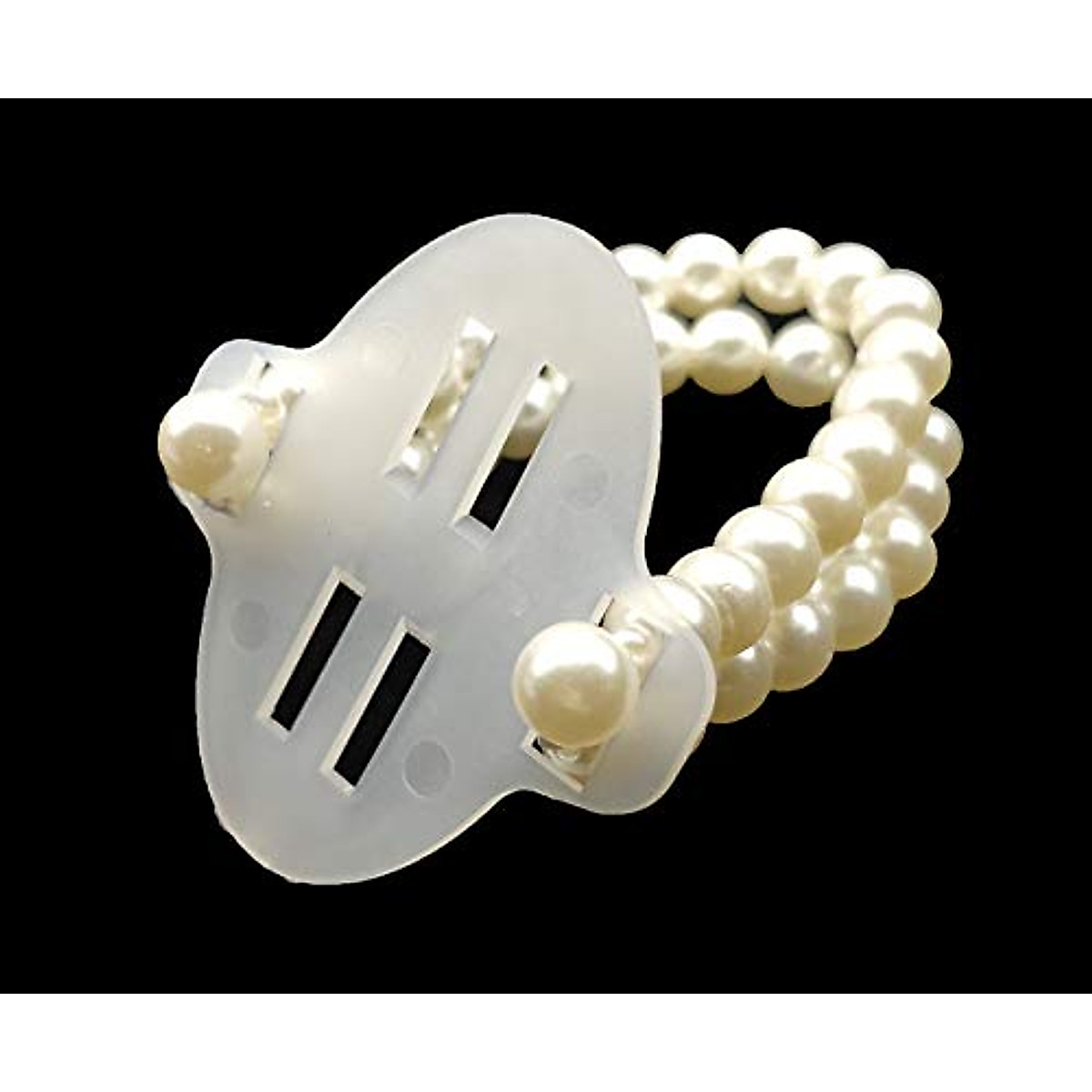 Sovenny 12 Pieces Elastic Pearl Wrist Bands Wristlets Corsage Accessories for Wedding Prom Flowers