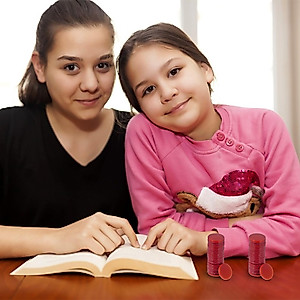 NUOBESTY 100Pcs Bingo Counting Chips Plastic Counting Counters Chips Math Learning Chip Markers for Math Game Party Props(Red)